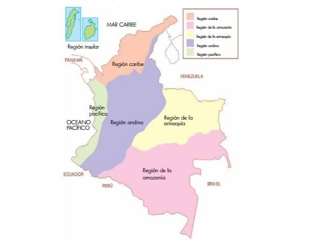 Mapa De Region Andina De Colombia