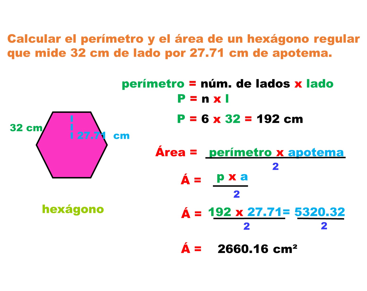 Problemas Para Calcular El Area Y Perimetro De Poligonos Regulares