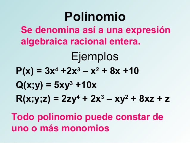 TOMi.digital - POLINOMIOS, EXPRESIONES ALGEBRAICAS "8°