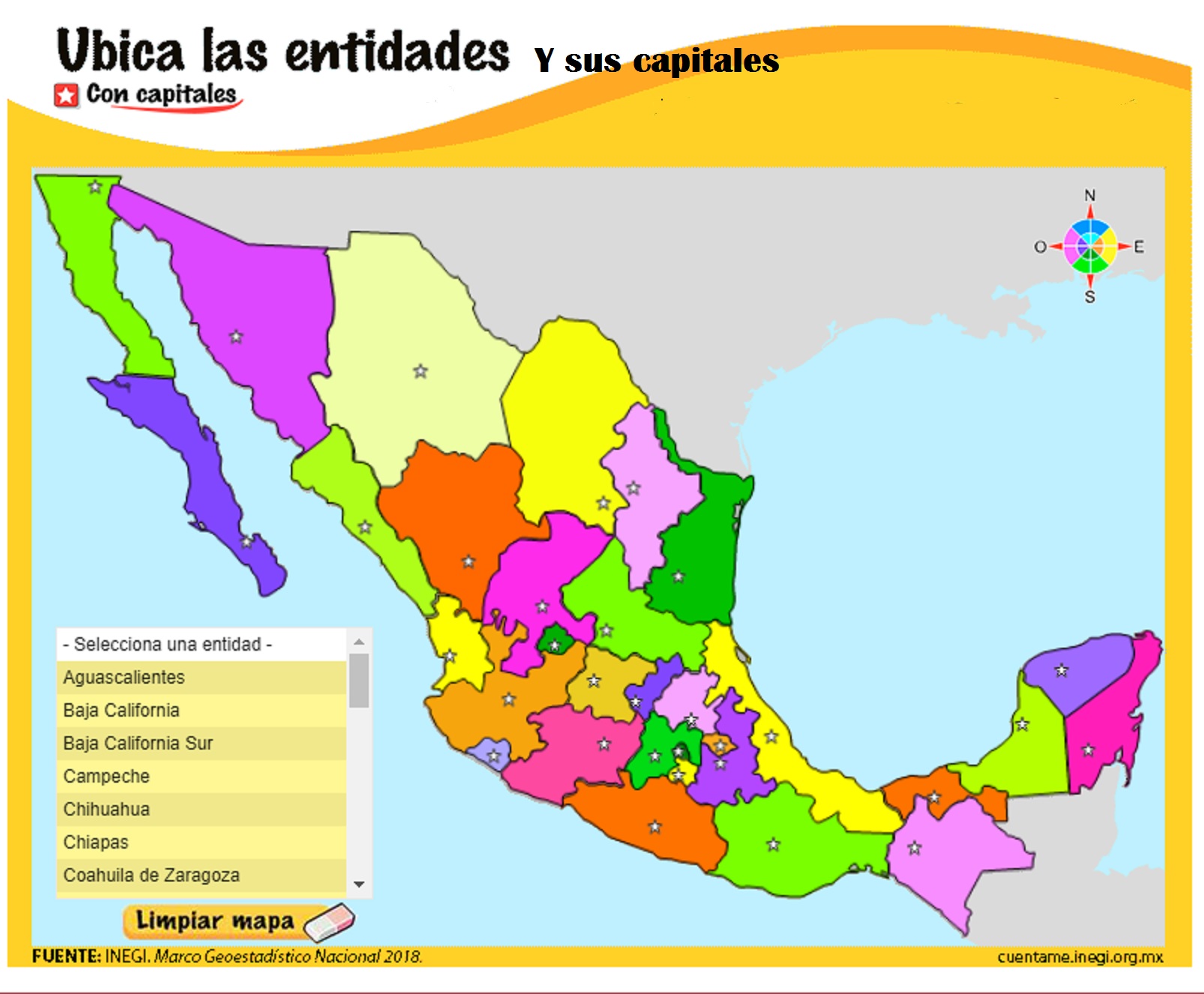Estados De Mexico Y Sus Capitales